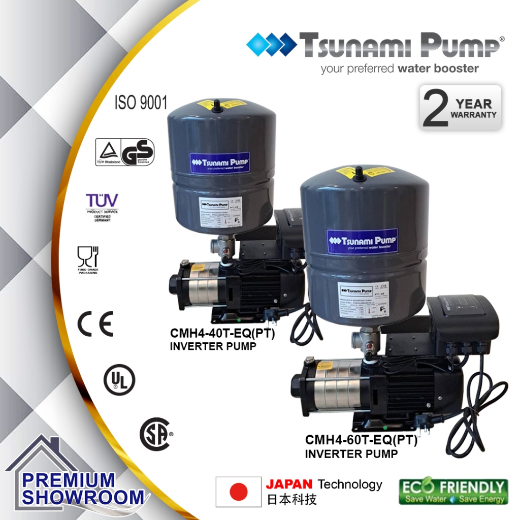 Tsunami INVERTER PUMP CMH4-40T-EQ(PT) /CMH4-60T-EQ(PT) Home Horizontal ...