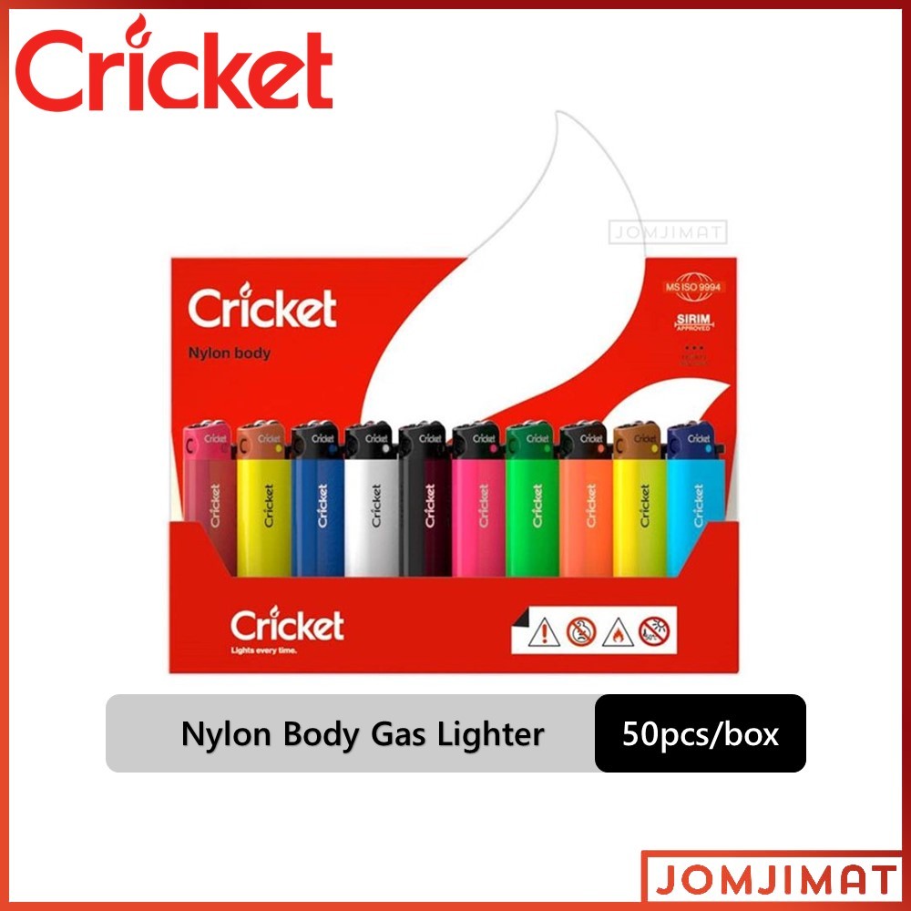 Cricket Nylon Body Disposable Gas Lighter 50pcs/box (SIRIM Certified ...