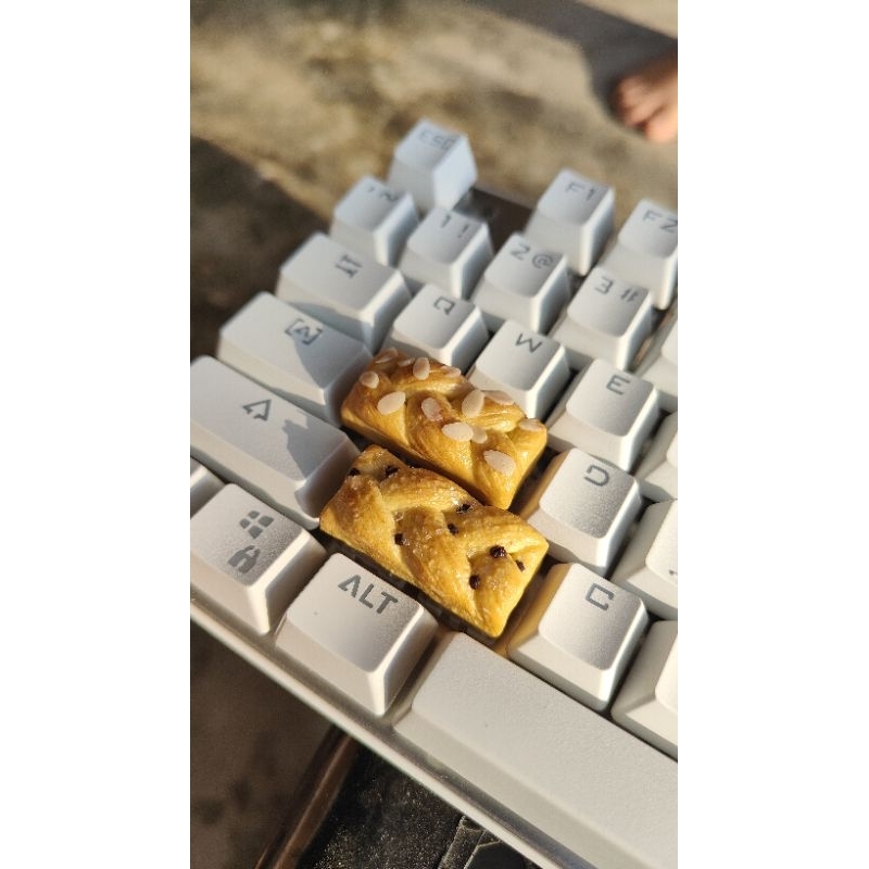 Toast inspired clay artisan handmade Keycap R4 for Mechanical Keyboard ...