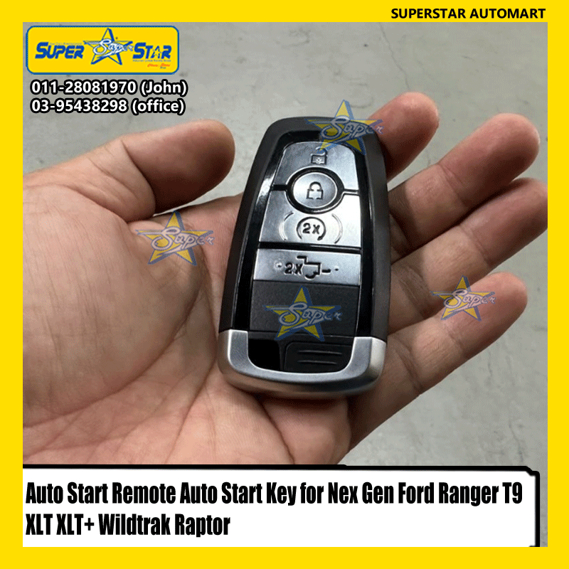 Auto Start Remote Auto Start Key for Nex Gen Ford Ranger T9 XLT XLT+ ...