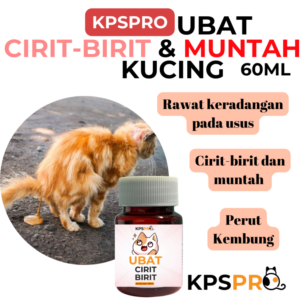 Kpspro Ubat Cirit-Birit dan Muntah Kucing / Cat Diarrhea 60mL | Shopee ...