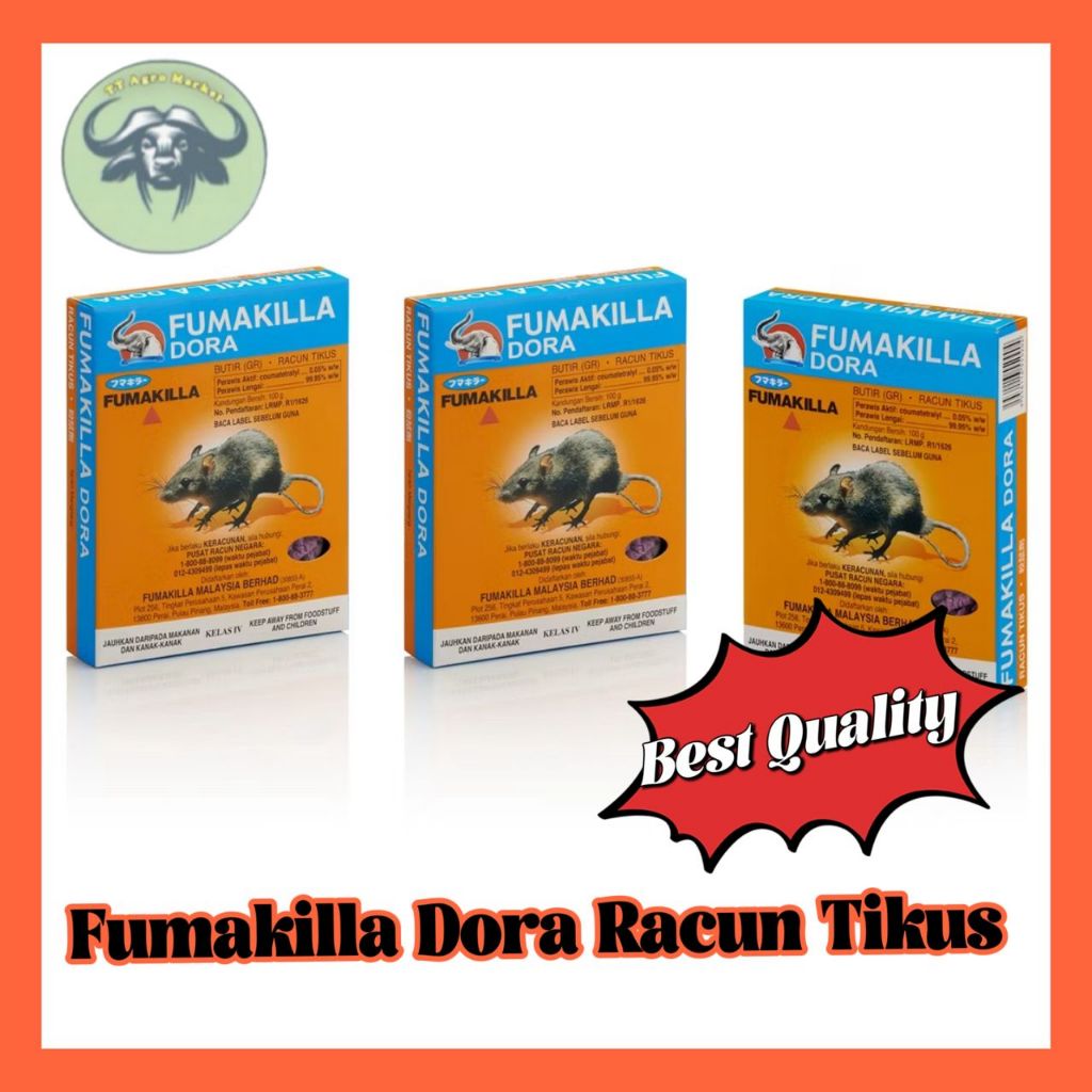 100G Rat Killer FUMAKILLA DORA Ubat Tikus Racun Tikus Mouse Bait Pest ...