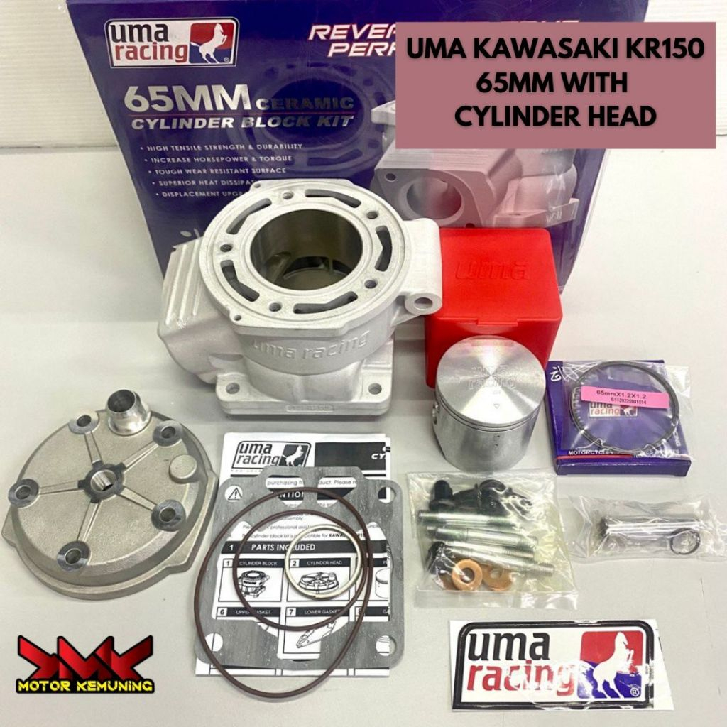 KAWASAKI KR150 CERAMIC BLOCK RACING UMA KIT SET WITH CYLINDER HEAD UMA ...