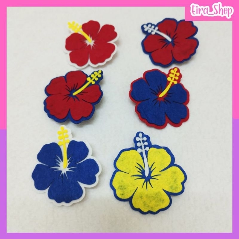 Brooch Bunga Raya Merdeka Felt Empat Warna. Brooch Hari Merdeka ...