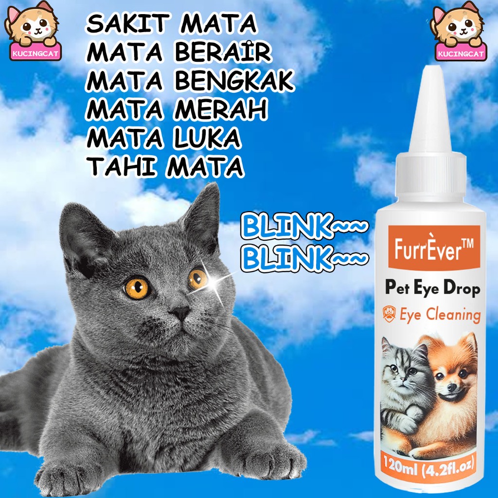 FURREVER Ubat Sakit Mata untuk Anak Kucing Sakit Mata Obat Mata Bengkak ...