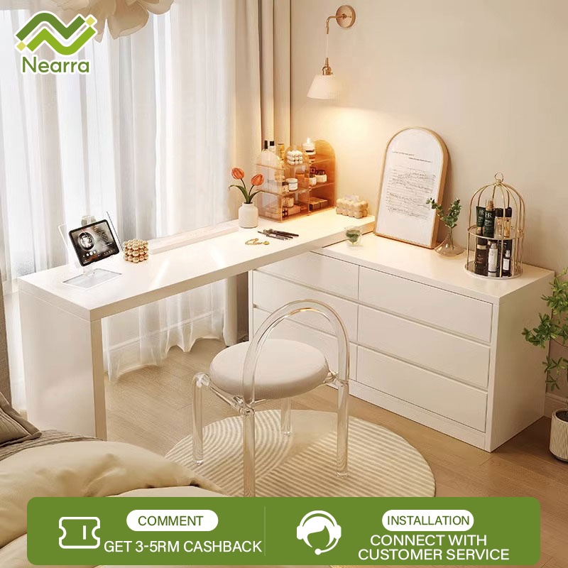 Nearra Dressing Table With Drawers Dresser Retractable Table Dressing ...