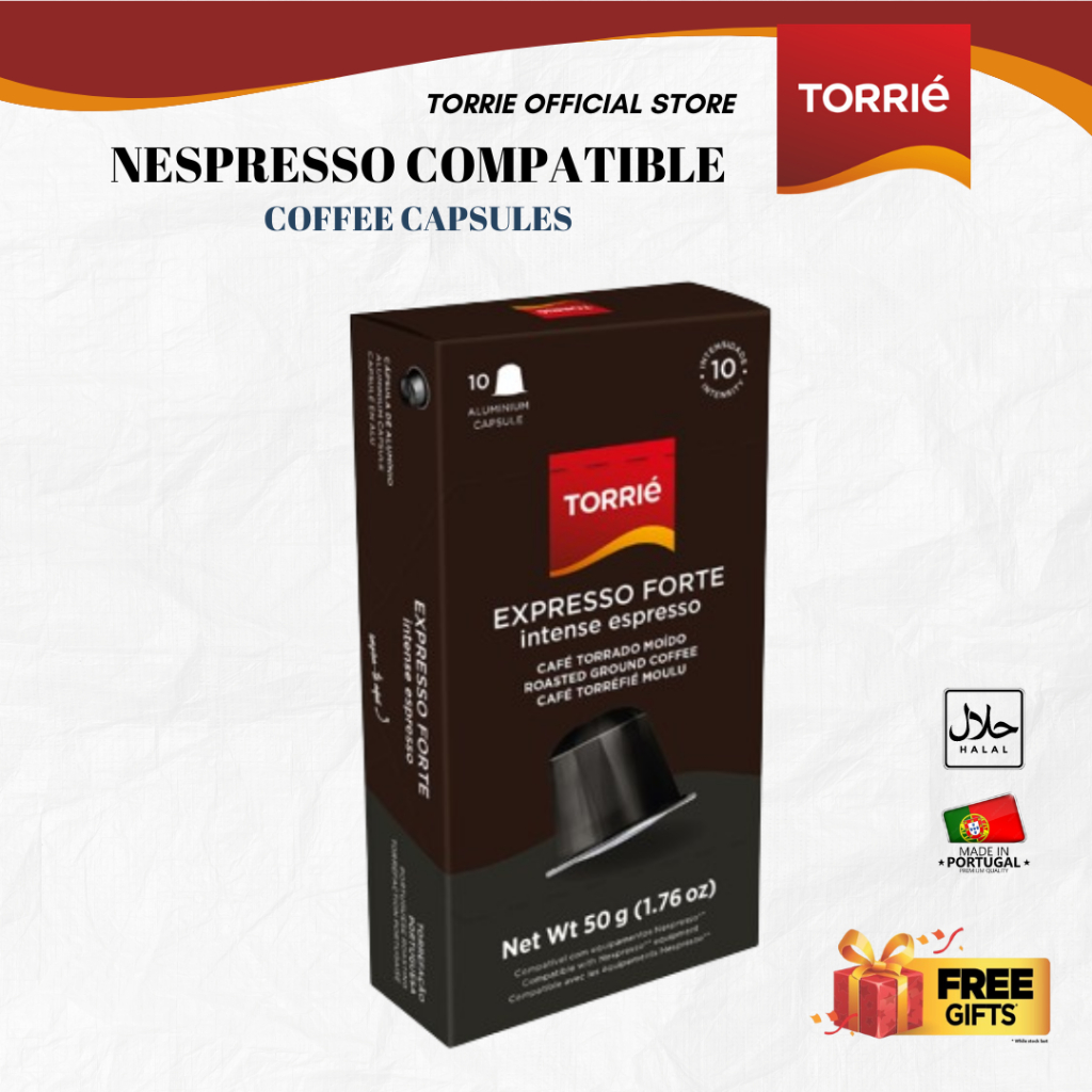 Torrie Nespresso Compatible Espresso Forte Intense Coffee Aluminium ...