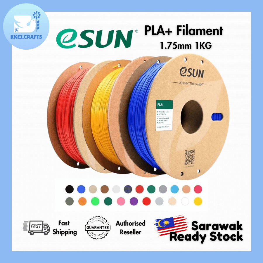 eSUN PLA+ Filaments 1.75mm 1KG Solid Colours Series/ FDM 3D Printers ...
