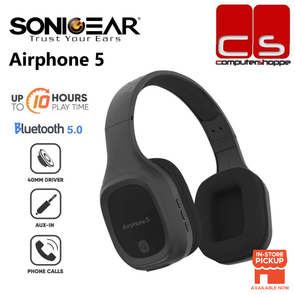 SonicGear AirPhone 5 Rechargeable Bluetooth Headphones With Mic ...