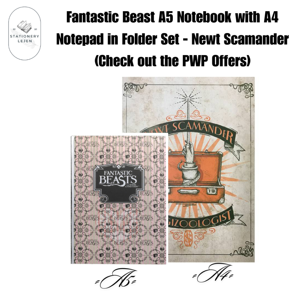 Stationary Lejen - Fantastic Beast A5 Notebook with A4 Notepad in ...