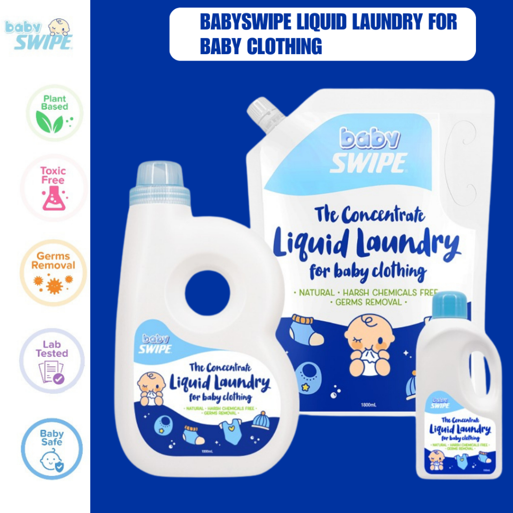 babySWIPE The Concentrate Liquid Laundry For Baby Clothing/ Baby ...