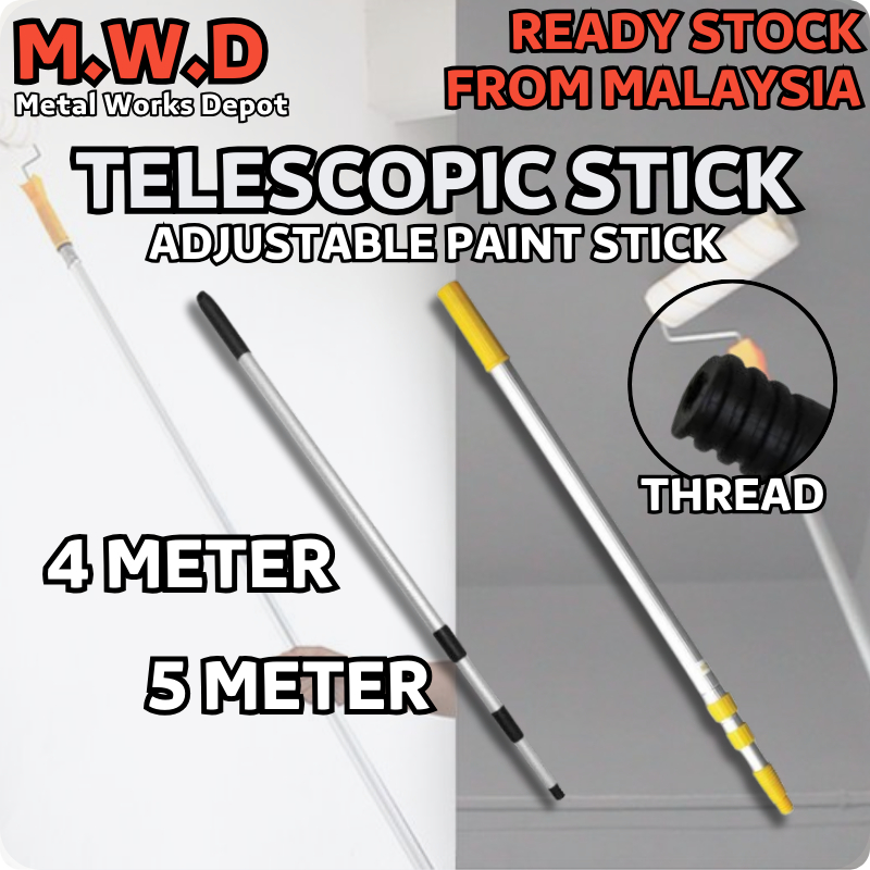 4m (12feet) / 5m (16feet) Adjustable Telescopic Aluminium Extension ...