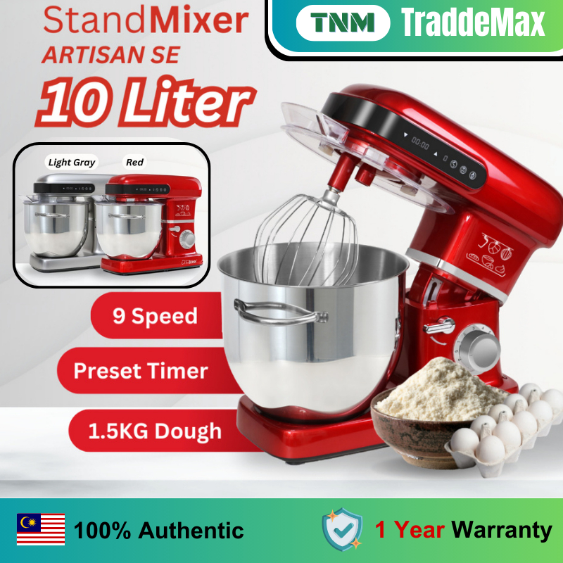 🔥READY STOCK🔥 The Baker Stand Mixer Artisan SE 10L [LIGHT GREY/RED ...