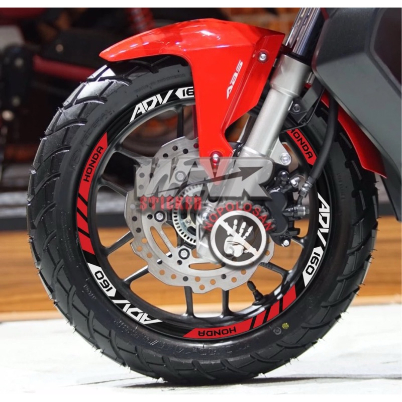 Sticker Rim ADV 160 New 1 set Front Rear Honda adv160 rim sticker adv ...