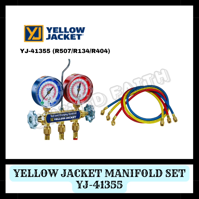 Yellow Jacket Manifold Gauge Meter Set R134/R507/R22/R404 (YJ41855 ...