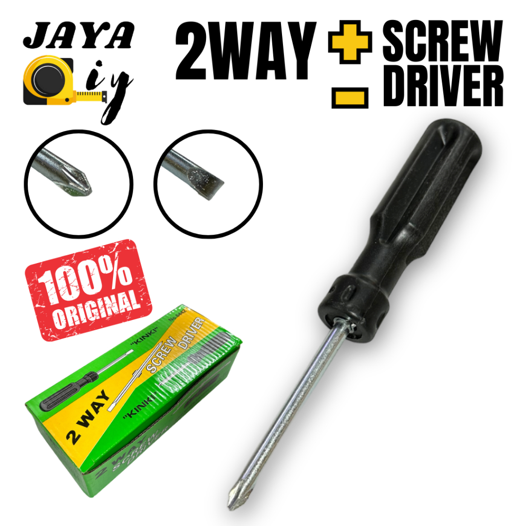 100% [ORIGINAL] KINKI 2 Way Screwdriver Crosshead / Phillips / Slotted ...