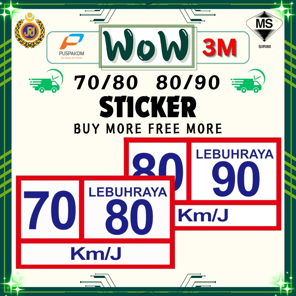 WOW Sticker 5-40 Pcs 7080 8090 Sticker Had Limit JPJ PASS Sticker Lorry ...