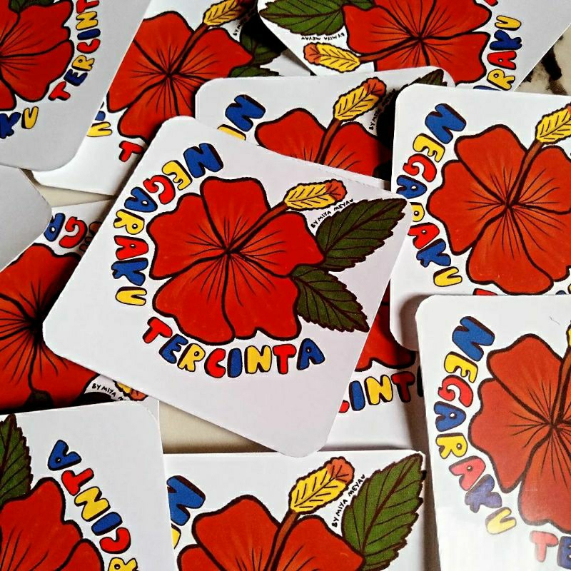DTF UV PRINT STICKER EDISI BUNGA RAYA ILLUSTRATED BY MIYA MEYA | Shopee ...