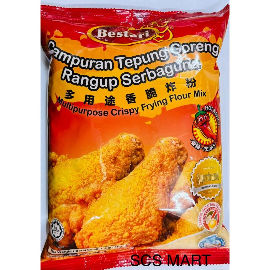 Bestari Pedas Campuran Tepung Goreng Rangup Serbaguna 1kg 多用途香脆炸粉 ...