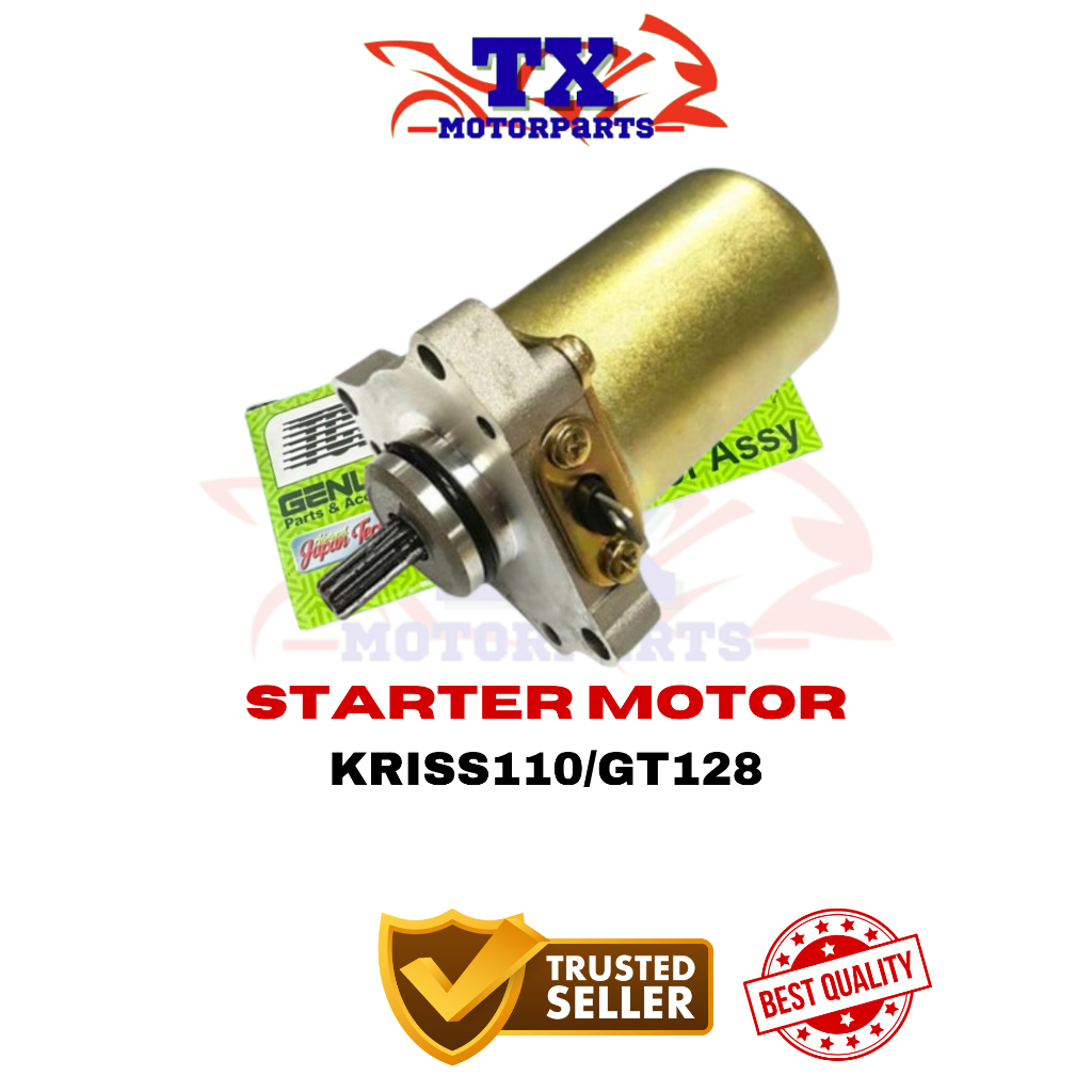 STARTER MOTOR MODENAS KRISS 110/KRISS 2/GT128/KRISS 100/MR1/MR2/MR3 ...