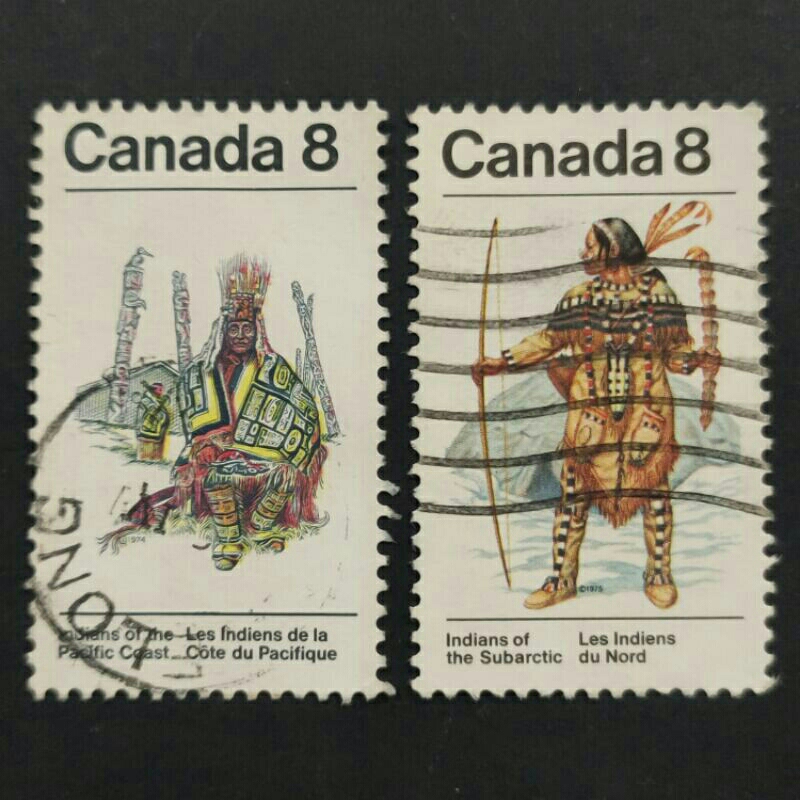1973 & 1974 Stamp Canada-Unique Used Stamp-8c Algonkin Indians ...