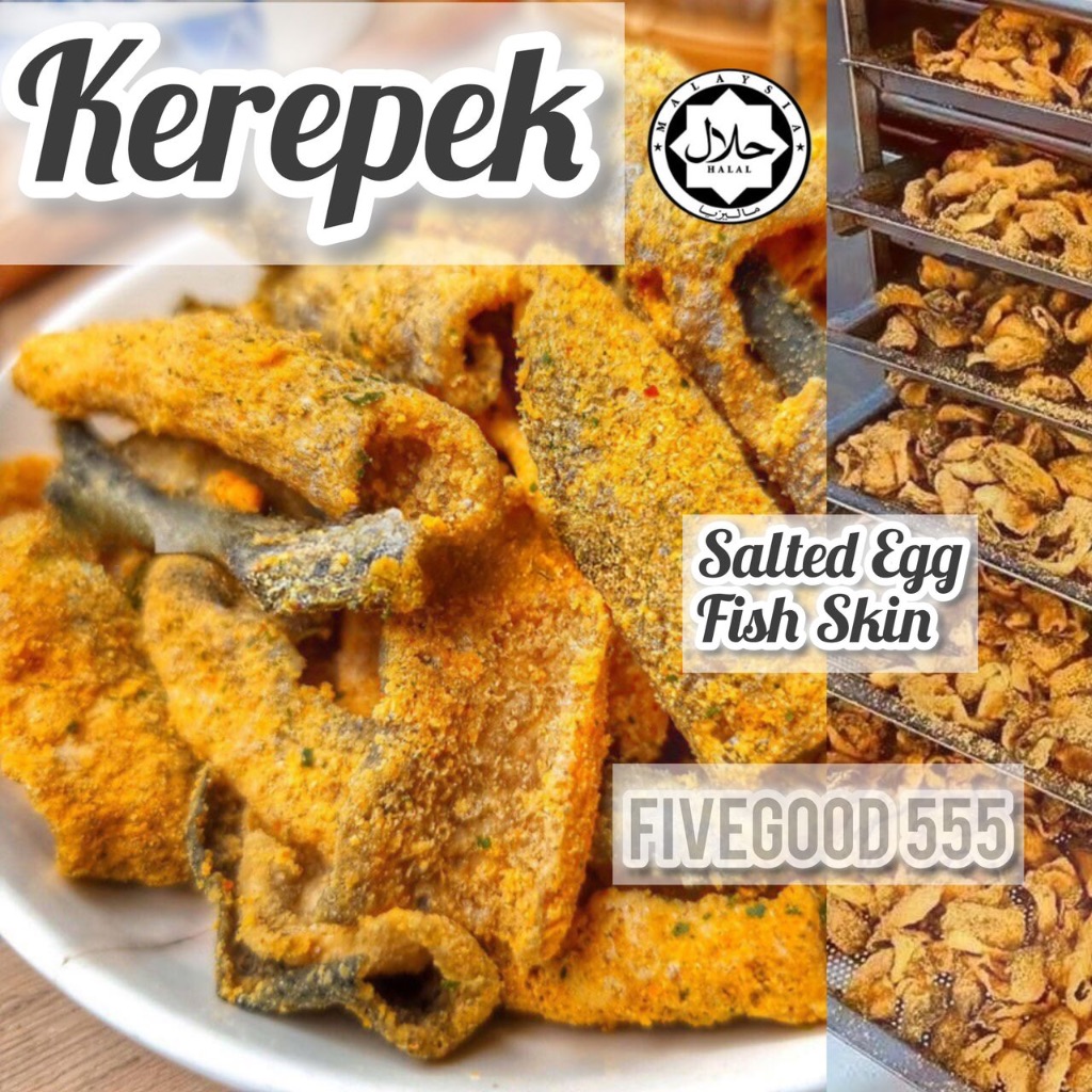 🚚 Ship out 🔥Kulit ikan Salmon Digoncang dengan Telur Masin (Halal ...
