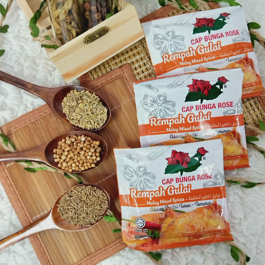 [Carton] Rempah Gulai Cap Bunga Rose 35gm | Shopee Malaysia