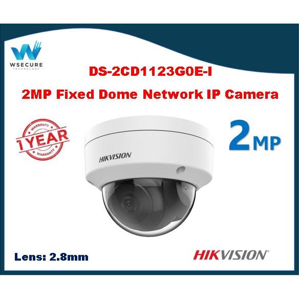 HIKVISION 2MP Fixed Dome Network IP 2.8mm CCTV Camera - DS-2CD1123G0E-I | Shopee Malaysia