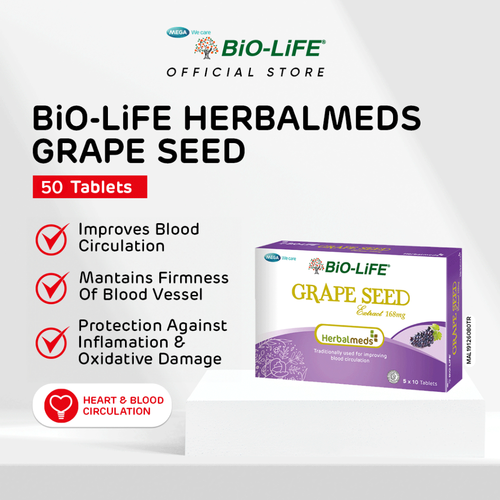 BiO-LiFE Herbalmeds Grape Seed 50 tablets (EXPIRY DATE JANUARY 2026 ...