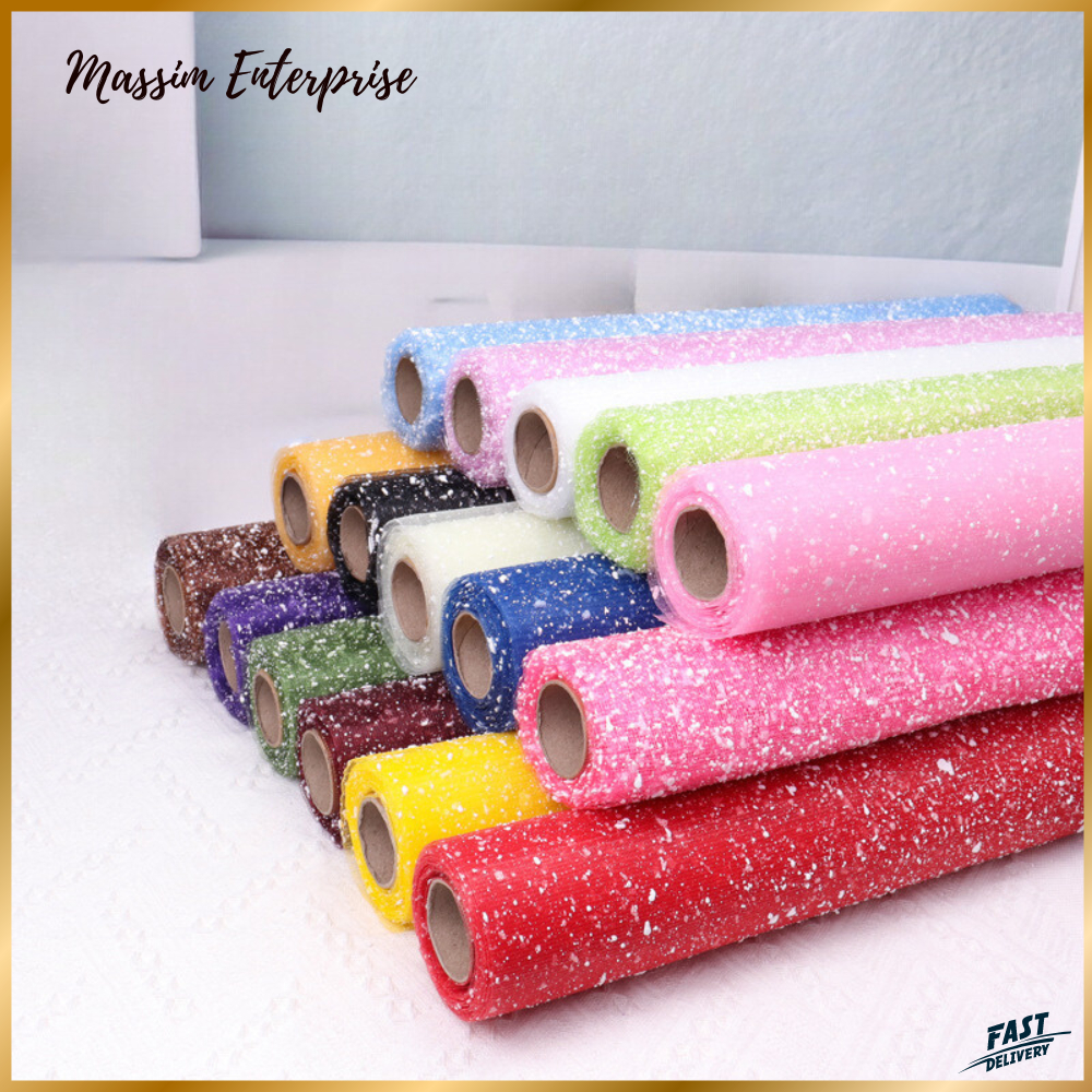 4Yard Snow net snow dot yarn wrapping flower material ramadan gift box ...