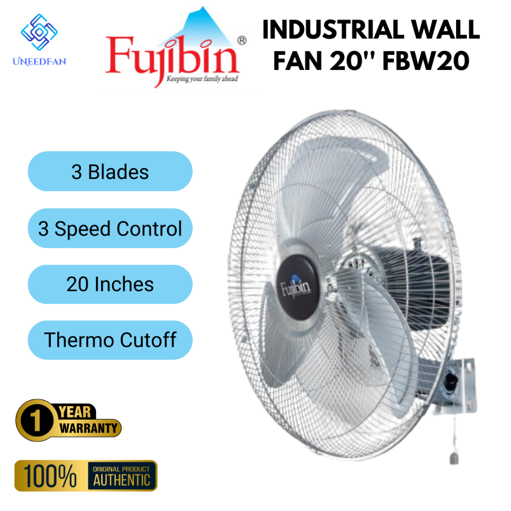 ORIGINAL FUJIBIN INDUSTRIAL WALL FAN 20'' FBW20 | Shopee Malaysia