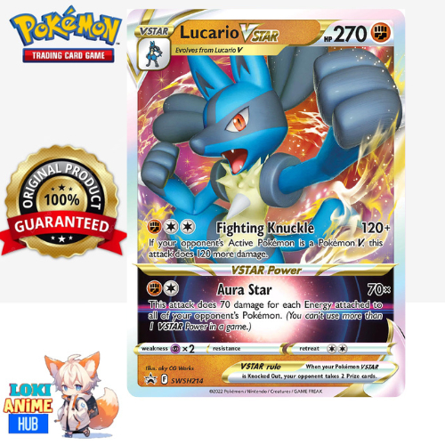ORIGINAL Lucario VSTAR - SWSH214 Ultra Rare PTCG TCG pokemon card and ...