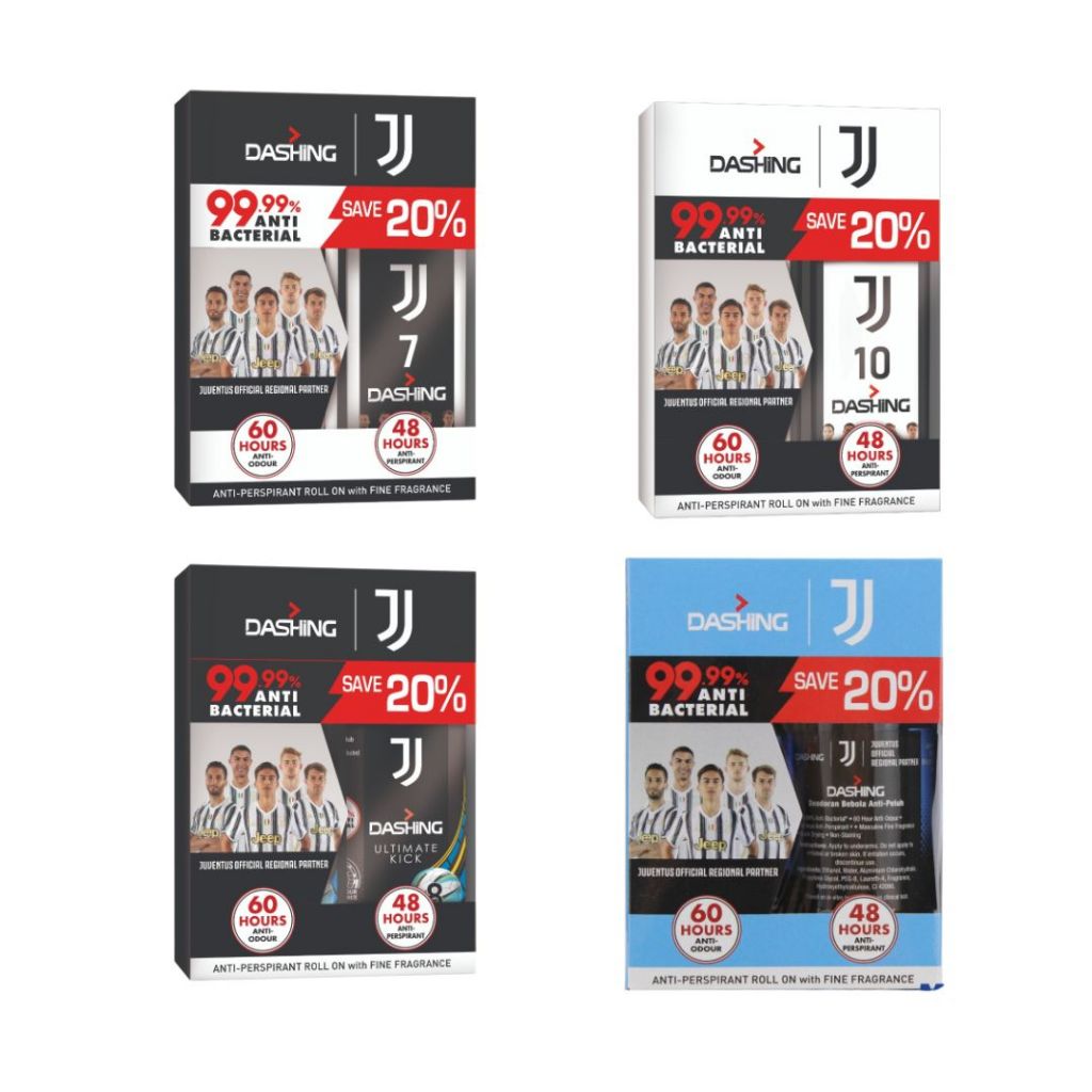DASHING Juventus Deodorant Roll On-50mlx2 (Juventus 7 / Juventus 10 ...