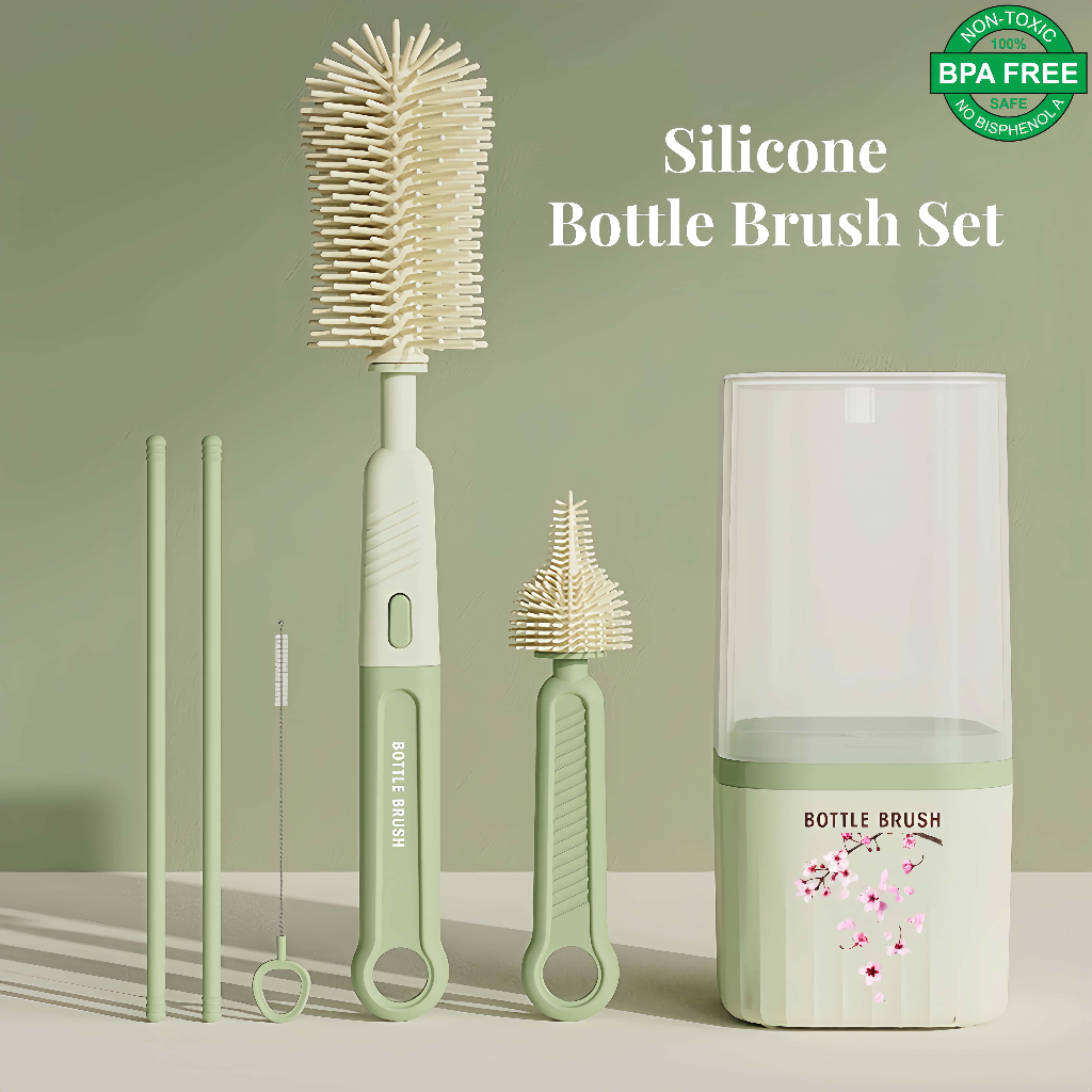 Berus Botol Susu Silicone Milk Bottle Cleanning Brush Mini Travel Set ...