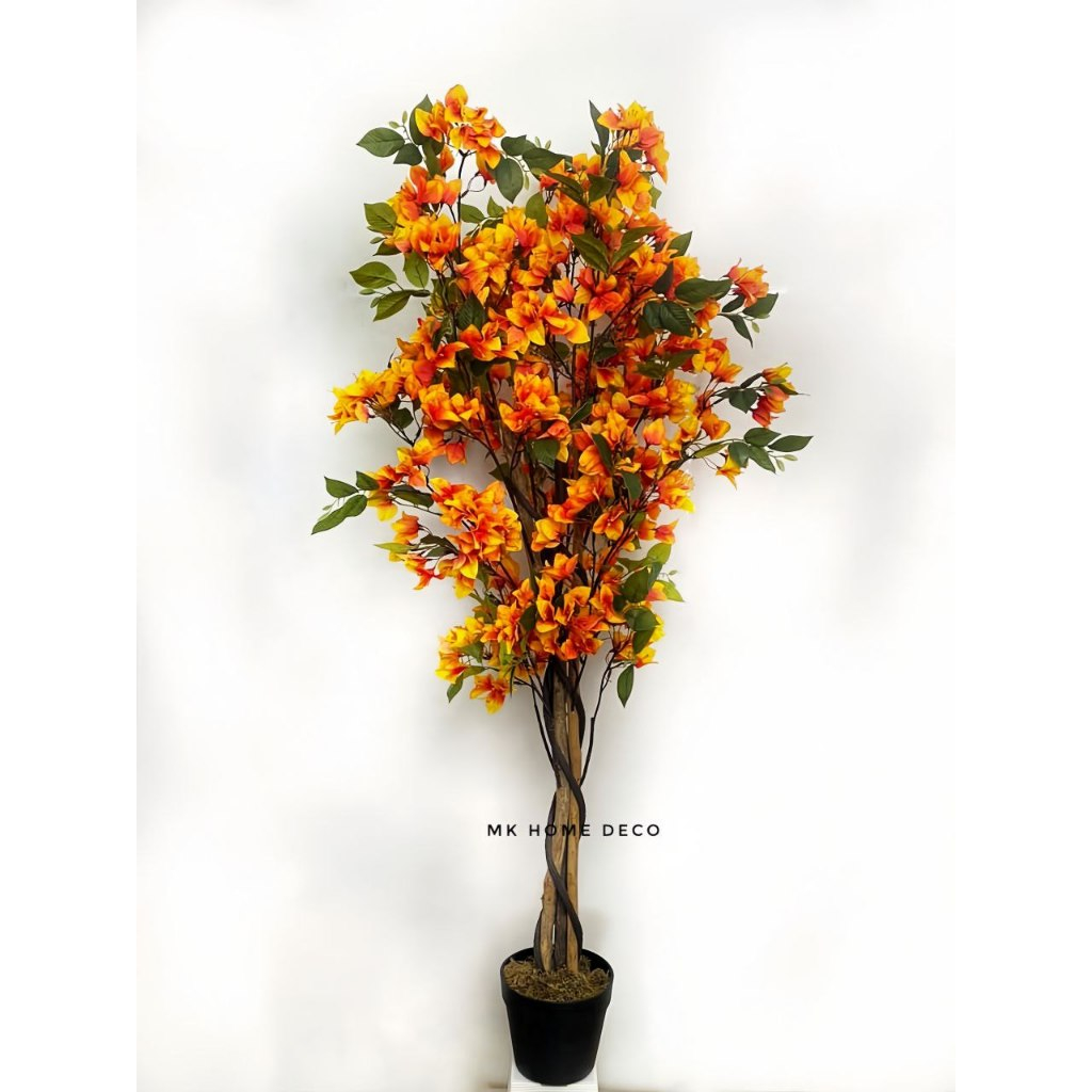 Pokok Bunga Kertas Oren Hiasan / Premium Orange Artificial ...