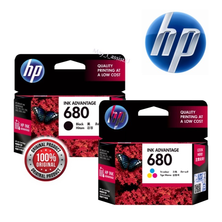 HP 680 Black/ Tri-Color 100% Original Ink Cartridge | Shopee Malaysia