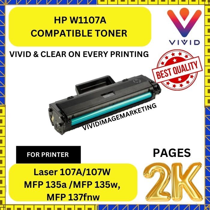 COMPATIBLE W1107A (HP) TONER HIGH QUALITY FOR Laserjet 107A 107W MFP ...