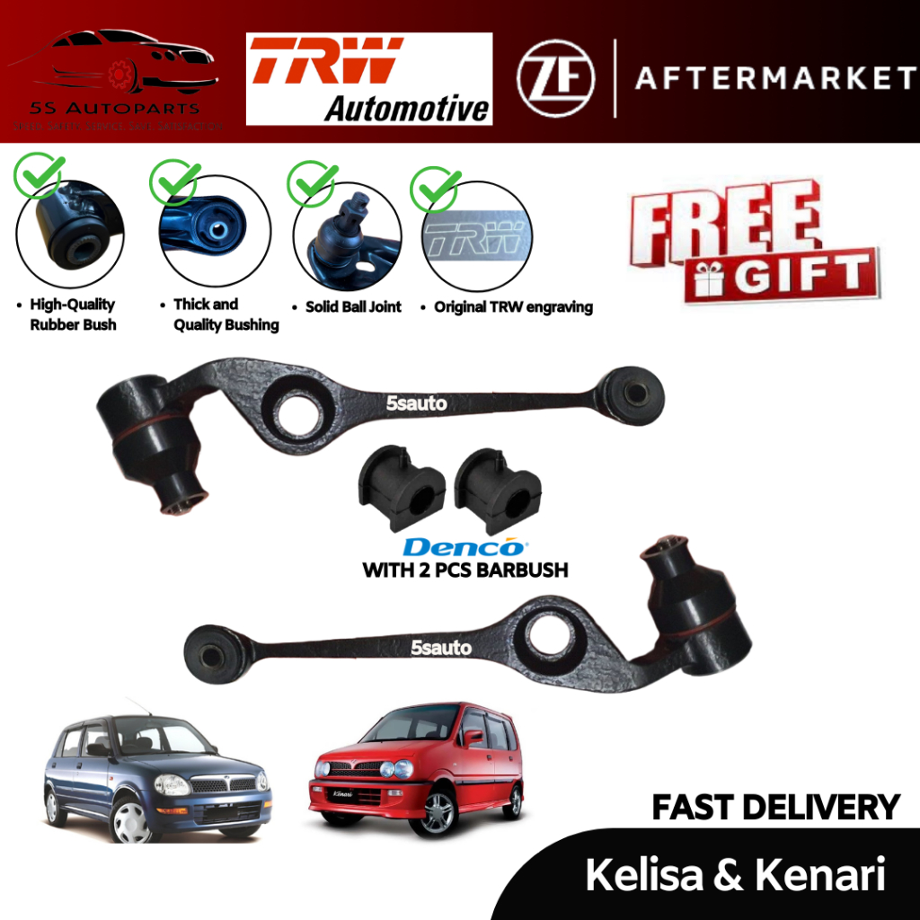TRW Kelisa & Kenari Original Spec Heavy Duty Lower Arm With Denco ...