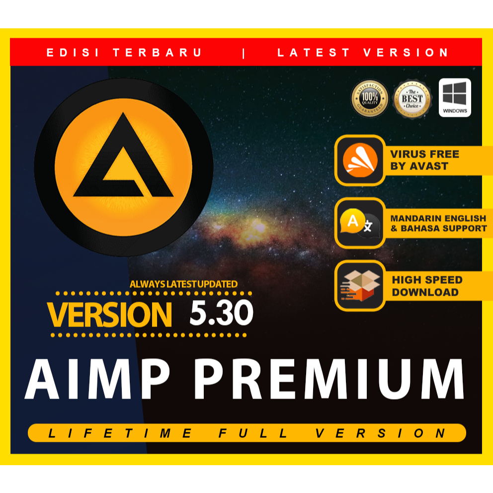 💻 AIMP 5.30 💻 Windows | Full Version | Lifetime License | Updated 2024 | Shopee Malaysia