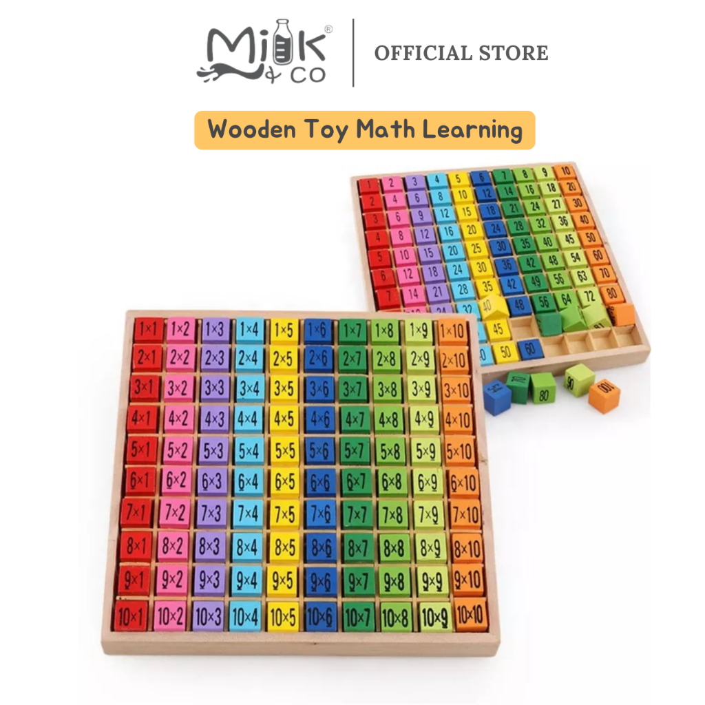 Wooden Colorful Blocks 99 Multiplication Table Math Teaching Aids ...