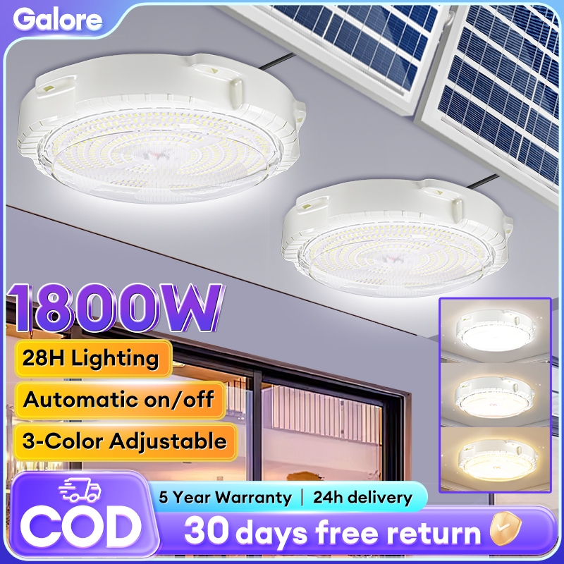 Solar Light Ceiling Bedroom light 1600W LED three-color Light Home ...