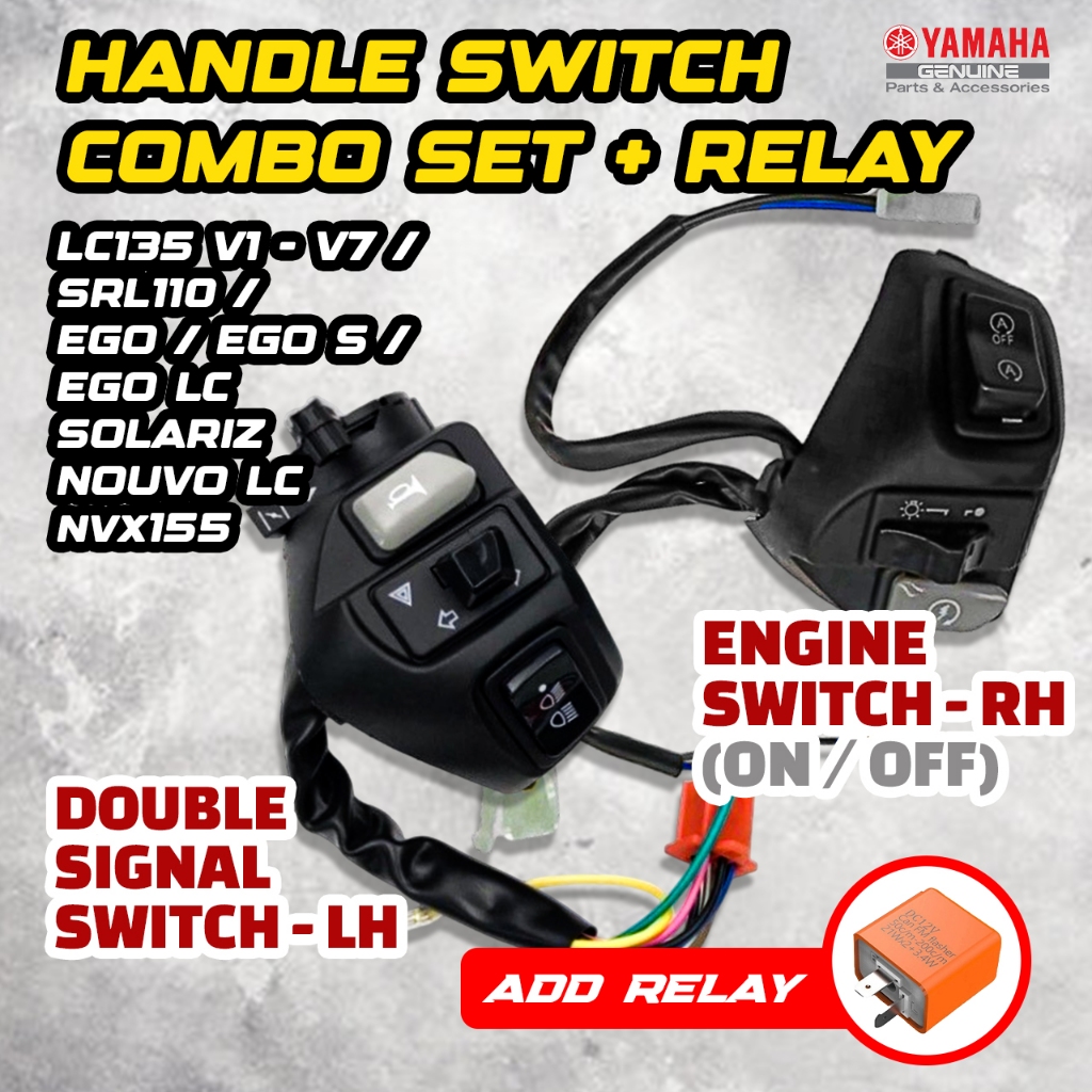 HANDLE SWITCH YAMAHA LC135 V1 V2 V3 V4 V5 V6 EGO EGO S SOLARIZ AVANTIZ SRL 110 Z [ DESIGN NVX ...