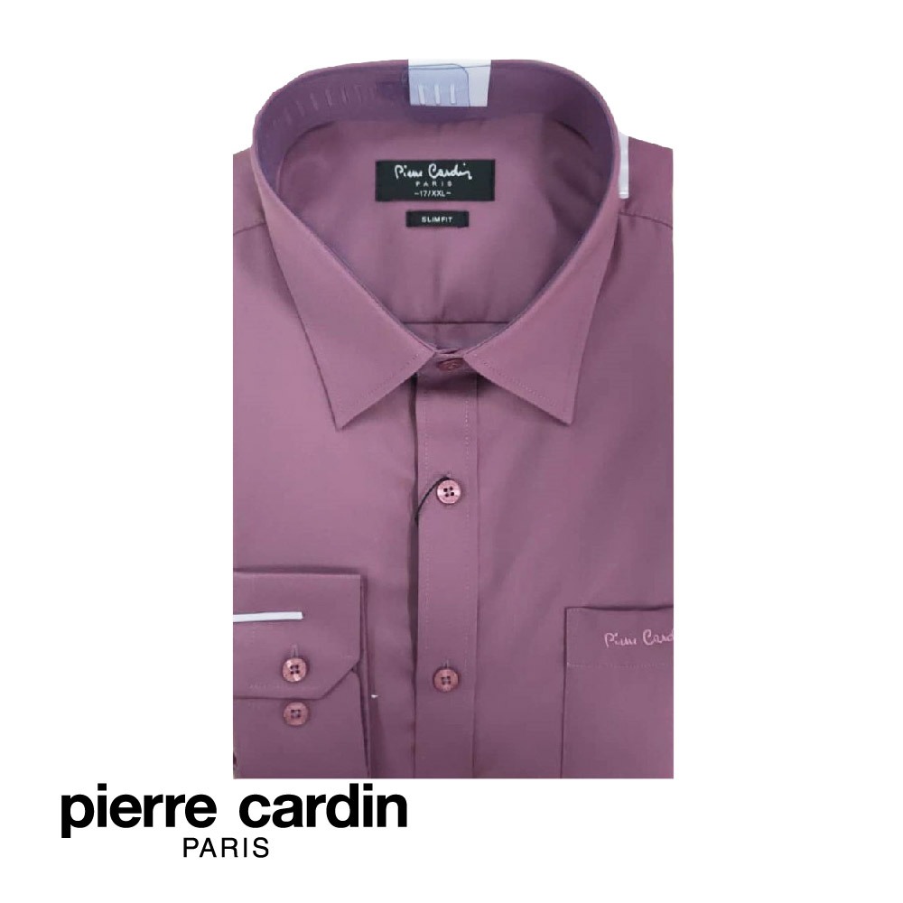 Pierre Cardin Men Stretchtable Long Sleeve Plain Shirt With Pocket ...