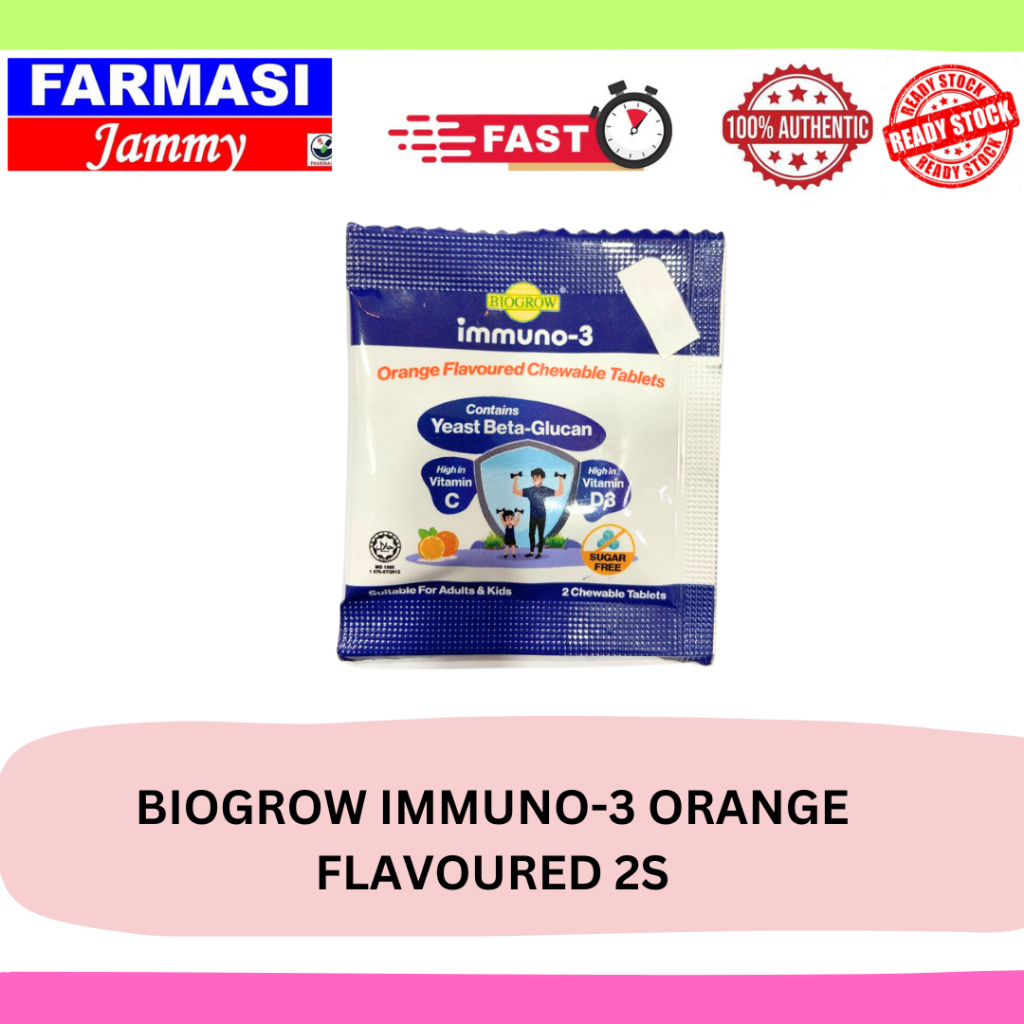 BIOGROW IMMUNO-3 ORANGE FLAVOURED 5 MINI PACKS | Shopee Malaysia