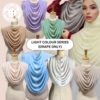 INSTANT DRAPE CHIFFON PENGANTIN MALAYSIA Pre-Order Drape Tanpa Tudung (LIGHT COLOUR SERIES ...