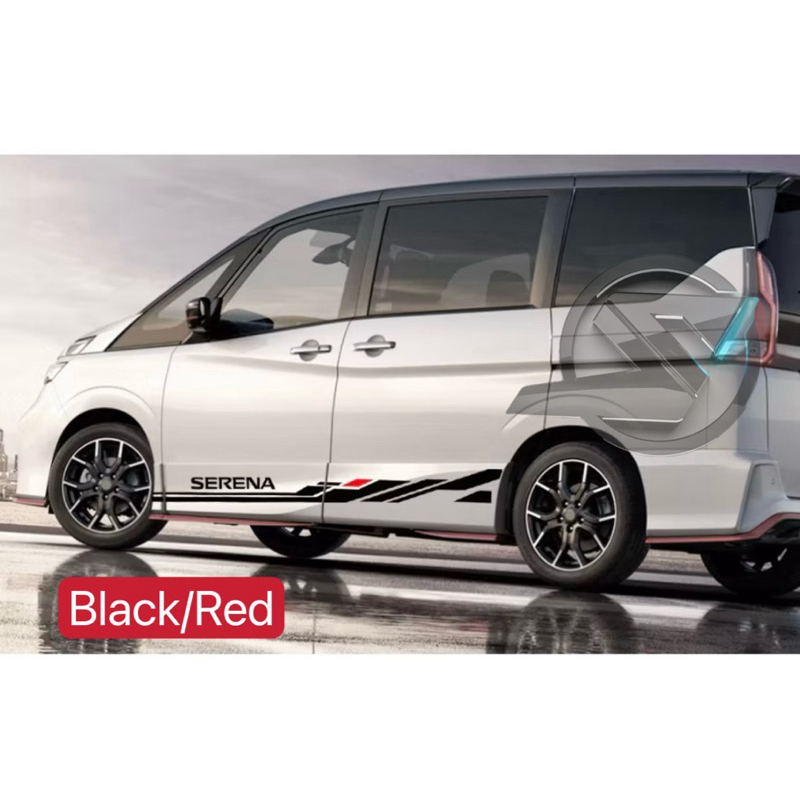 （Ready Stock) S1431# 2PCS Car Side Door Stickers For Nissan Serena C23 ...