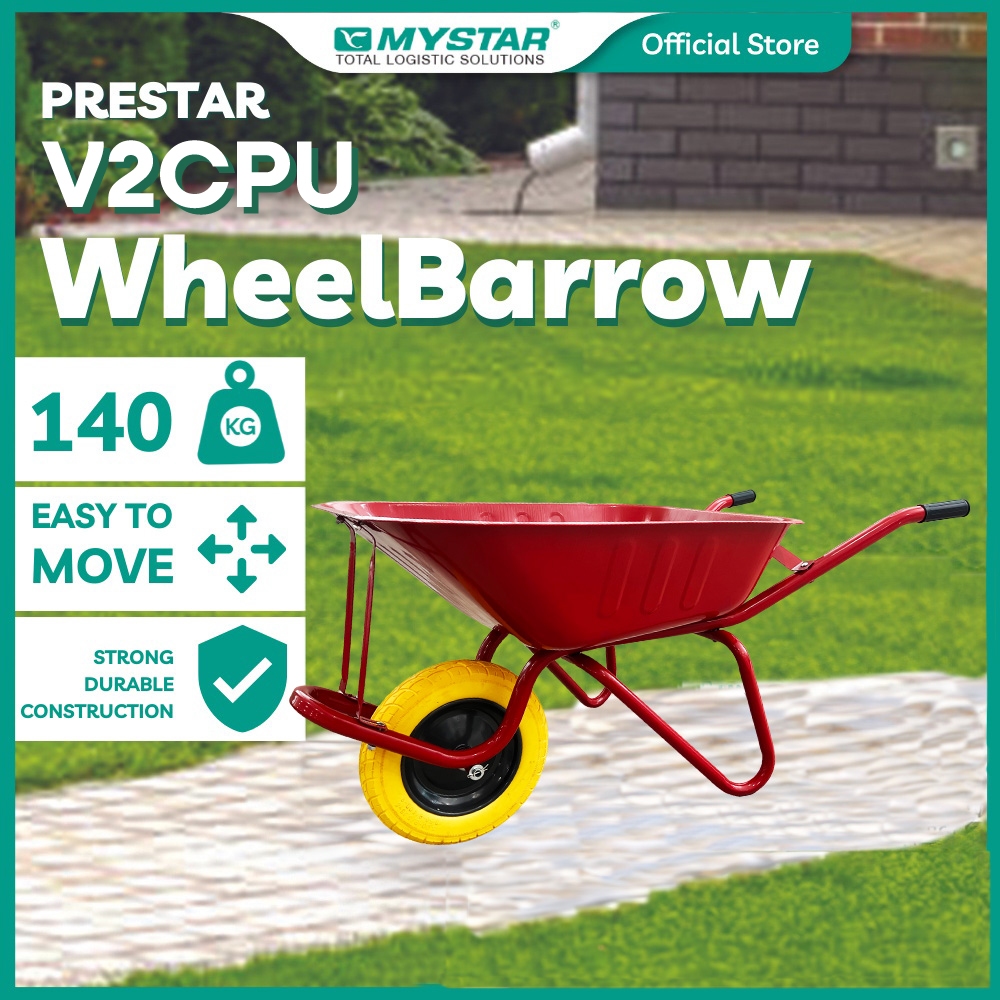 PRESTAR V2CPU Wheelbarrow | Kereta Sorong Heavy Duty up to 140Kg Load ...