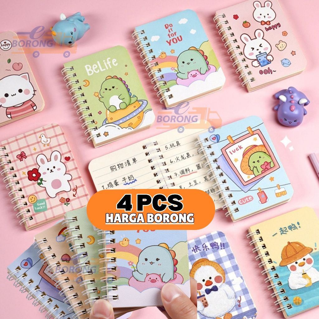BORONG 【4pcs】160 pages A7 Notebook Student Office Doorgift Gift Goodies ...