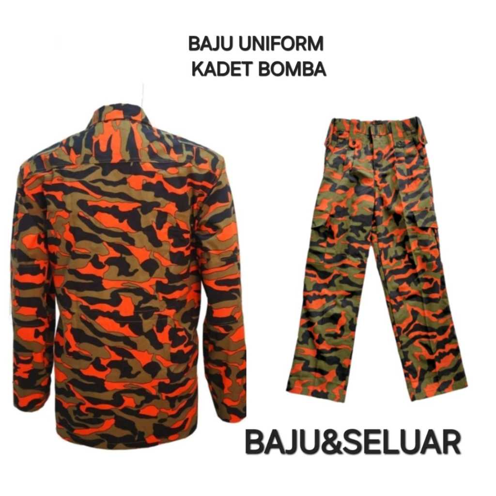 BAJU UNIFORM KADET BOMBA LENGAN PANJANG/ BOMBA CELORENG READY STOCK ...