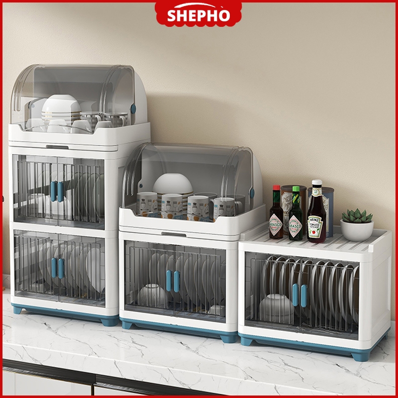 【READY STOCK】Extra Large 2/3/4 Tier Dish Drainer With Cover Dish Rack ...